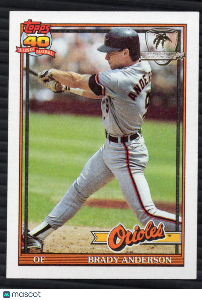 1991 Topps Desert Shield Brady Anderson #97 EX/EX+ Baltimore Orioles – Collectaway