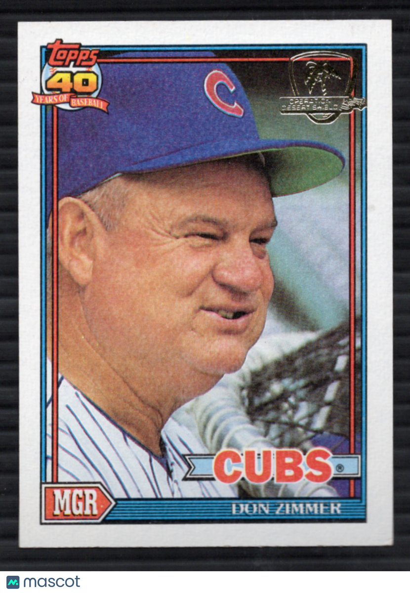 1991 Topps Desert Shield Don Zimmer #729 NM Chicago Cubs – Collectaway
