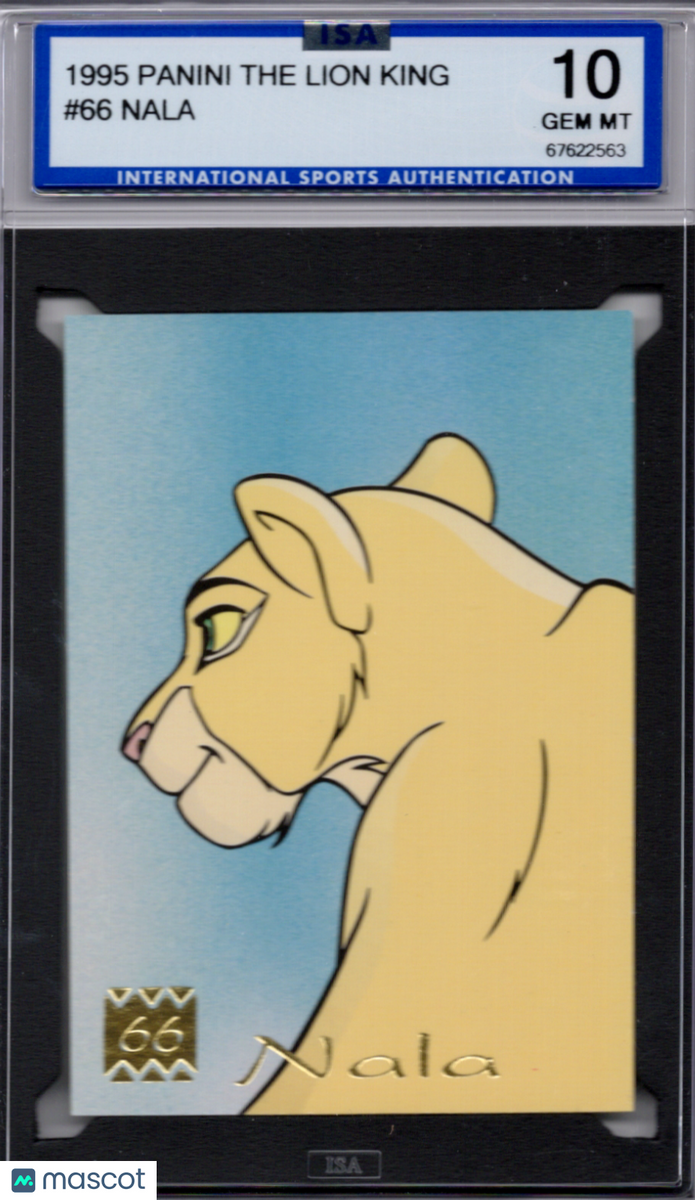 1995 Panini The Lion King Nala #66 ISA 10 GEM MINT – Collectaway
