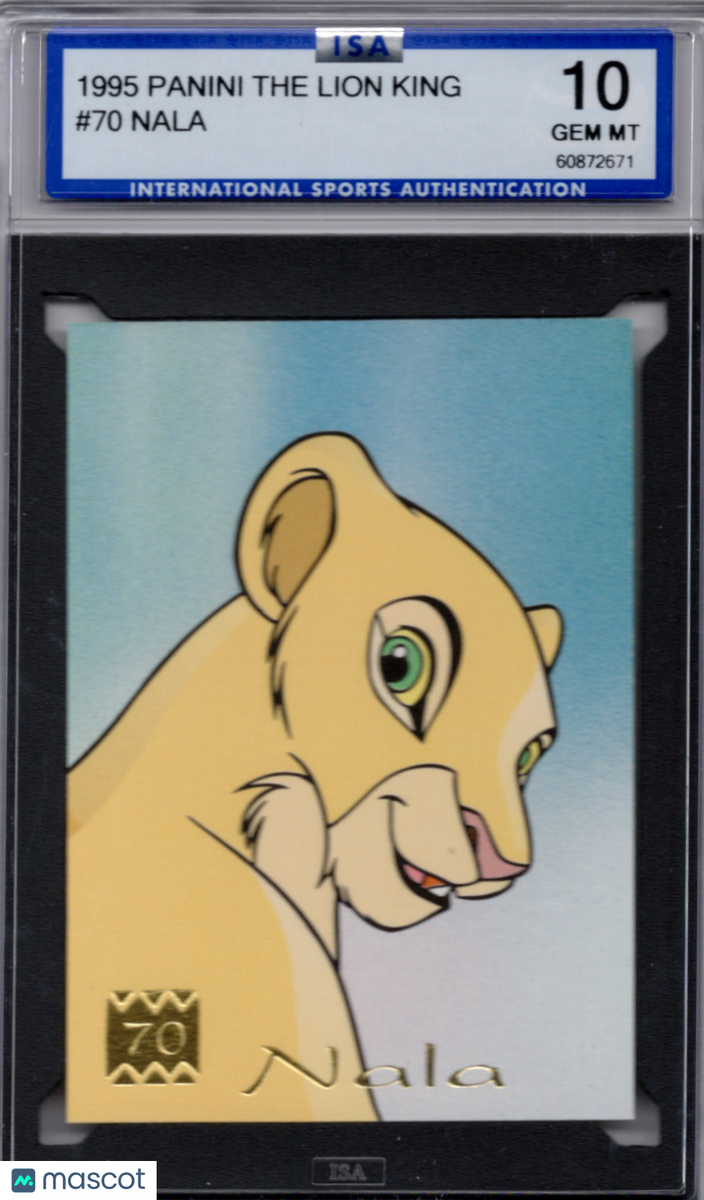 1995 Panini The Lion King Nala #70 ISA 10 GEM MINT – Collectaway