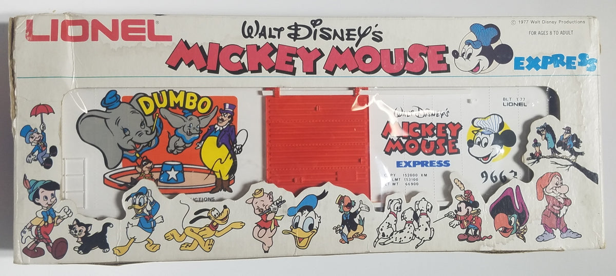 WALT DISNEY'S MICKEY MOUSE EXPRESS 1977 LIONEL TRAIN BOX CAR #6-9663 ...