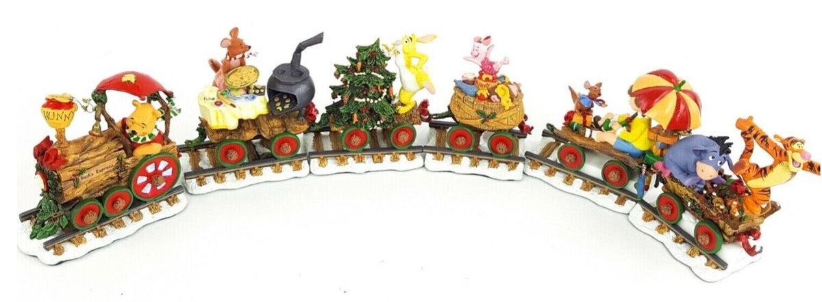 Winnie The Pooh Christmas Train Disney Pooh's Express 6 pieces Danbury ...